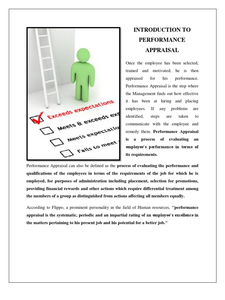 Introduction To Performance Appraisal | PDF | Performance Appraisal ...