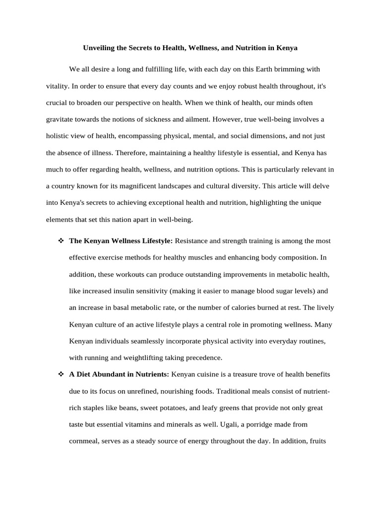 Unveiling The Secrets To Health | PDF | Nutrition | Diet & Nutrition