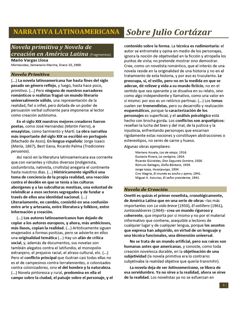 Julio Cortázar y Continuidad de Los Parques | PDF
