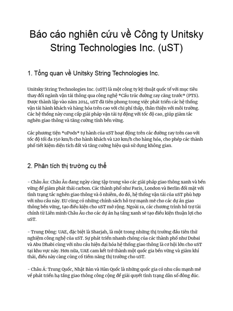 Unitsky String Technologies Inc (Final) | PDF
