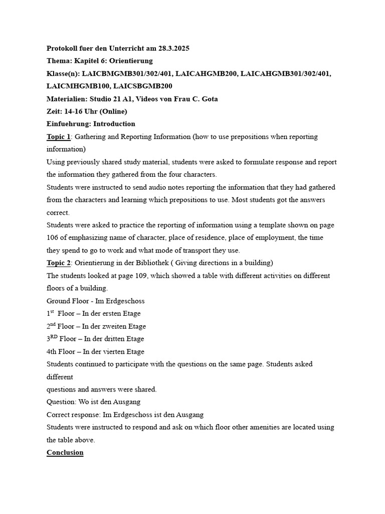 Protokoll fuer den Unterricht am 28 | PDF