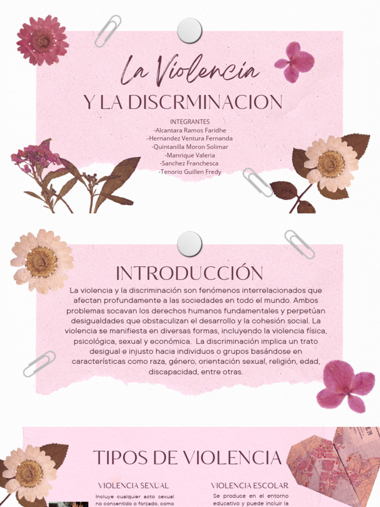 La Violencia y Discriminacion | PDF | Violencia | Acoso sexual
