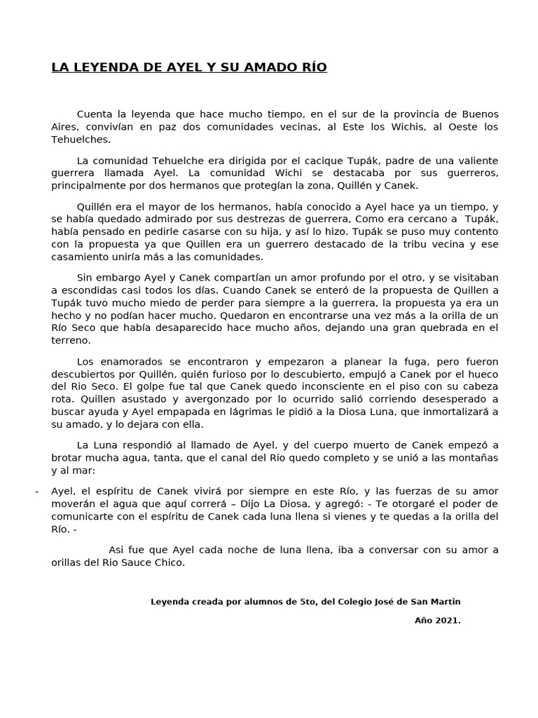 La Leyenda de Ayel y Canek | PDF