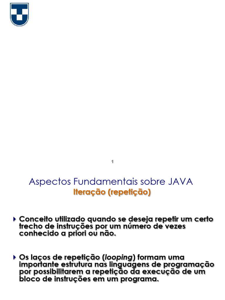 Java (Estrutura de Repeticao) | PDF | Controle de fluxo | Matemática aplicada