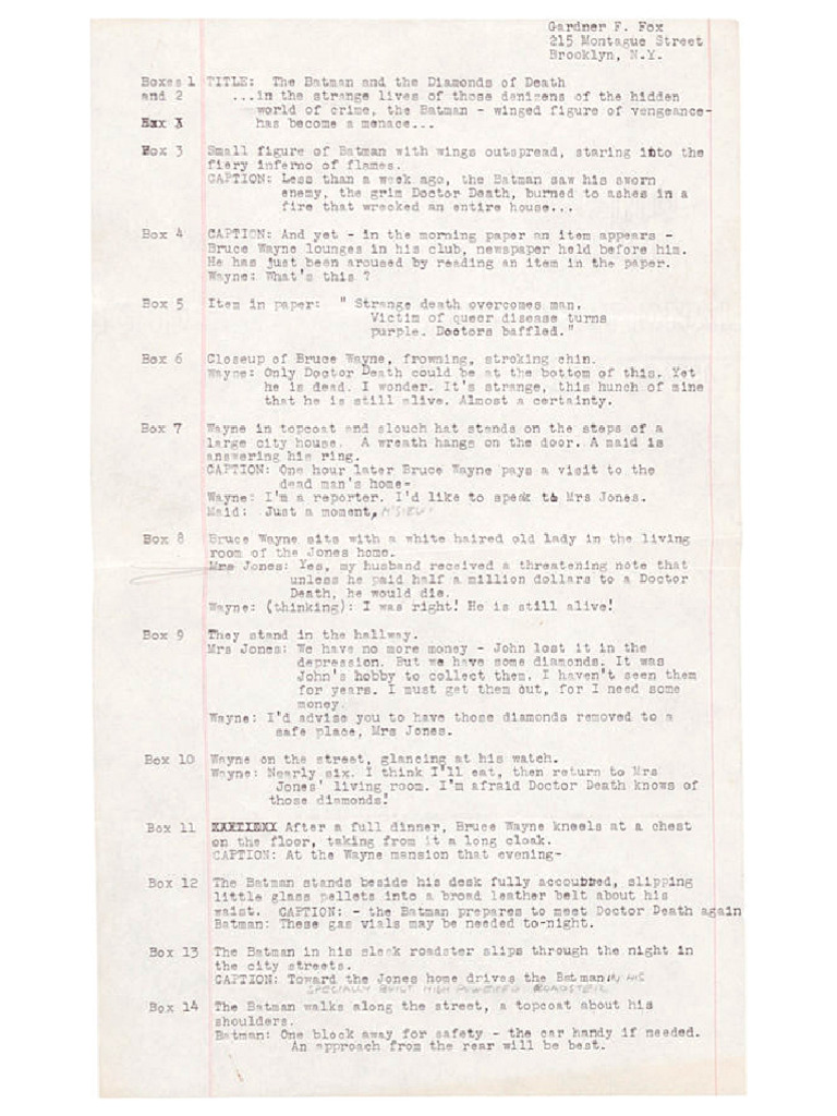 1939 Detective Comics 30 Script by Gardner Fox | PDF