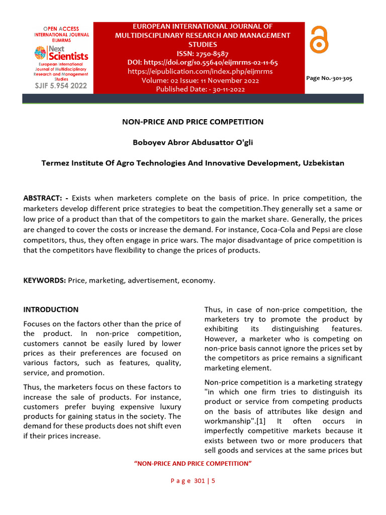 65... 301 - 305 Ei .+ (N.C.) +non-Price+and+price+competition | PDF ...