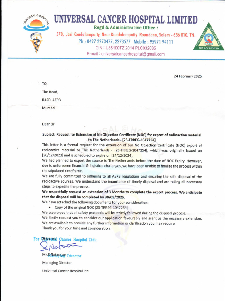 NOC Extesion For Brachy Source | PDF