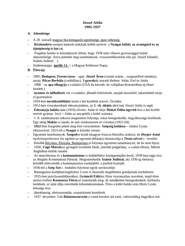 József Attila | PDF