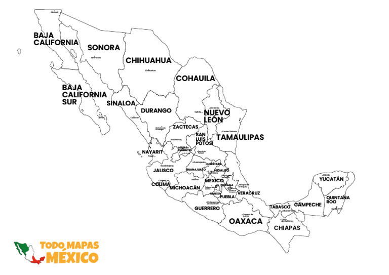 mapas_con_nombres 2 (1) | PDF | México | América del Norte