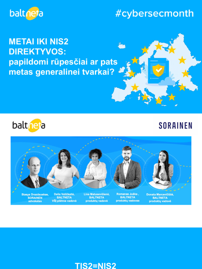 Baltneta - Metai Iki Nis2 Direktyvos - 2023 10 25 | PDF