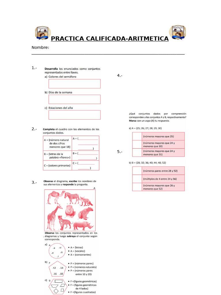 Practica Calificada Aritmetica de 4to de Primaria | PDF