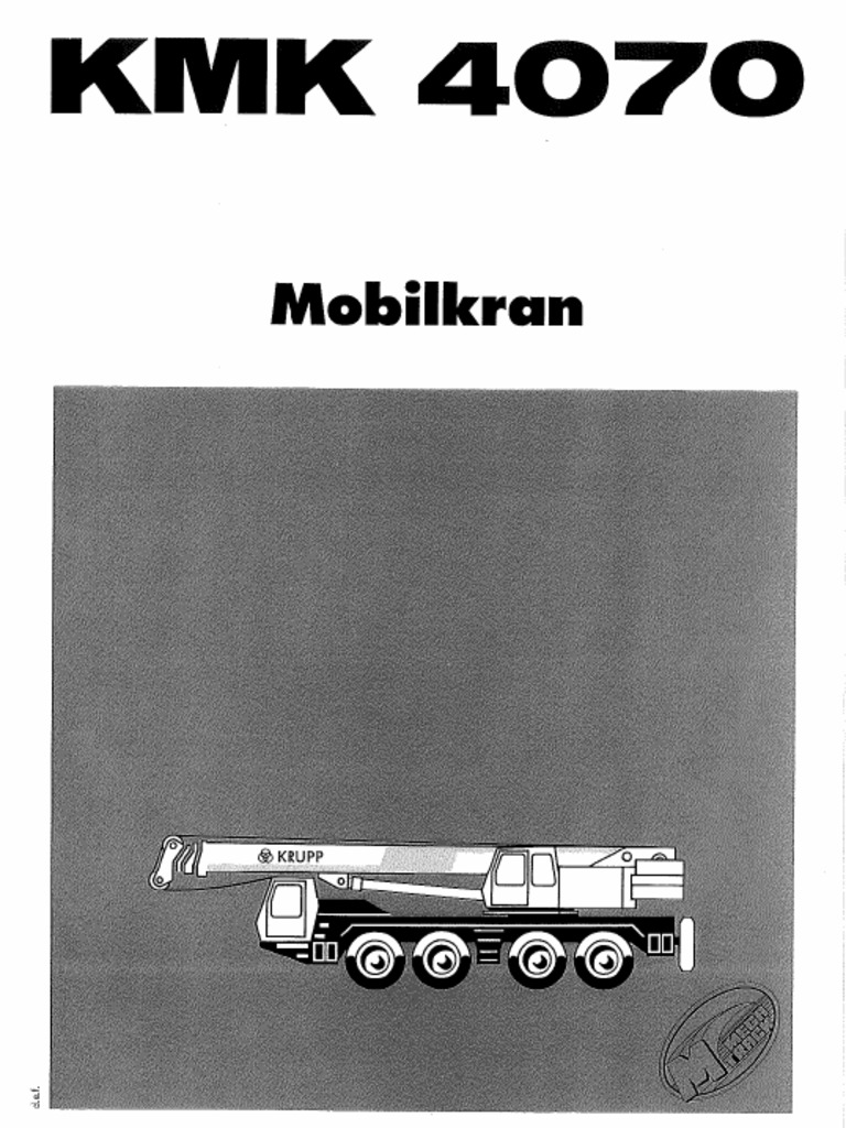 Krupp KMK 4070 Load Chart | PDF