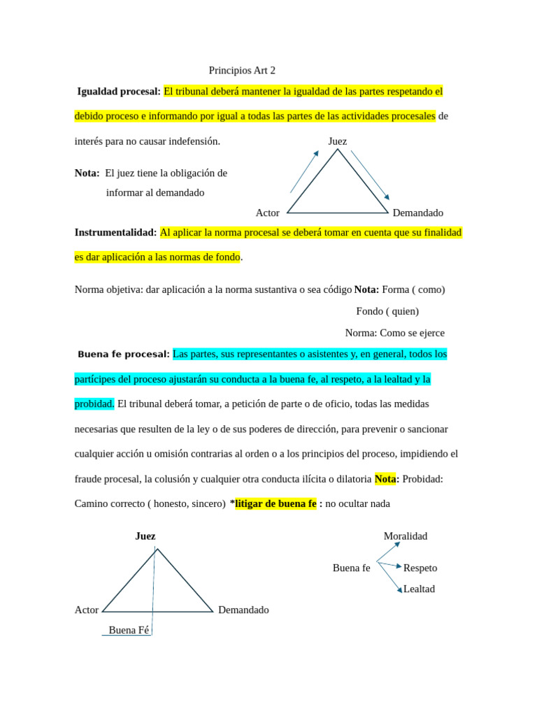 Principios Art 2 | PDF | Demanda judicial | Ley procesal