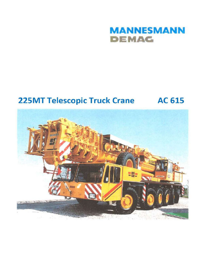 Demag AC 615 - Load Chart | PDF