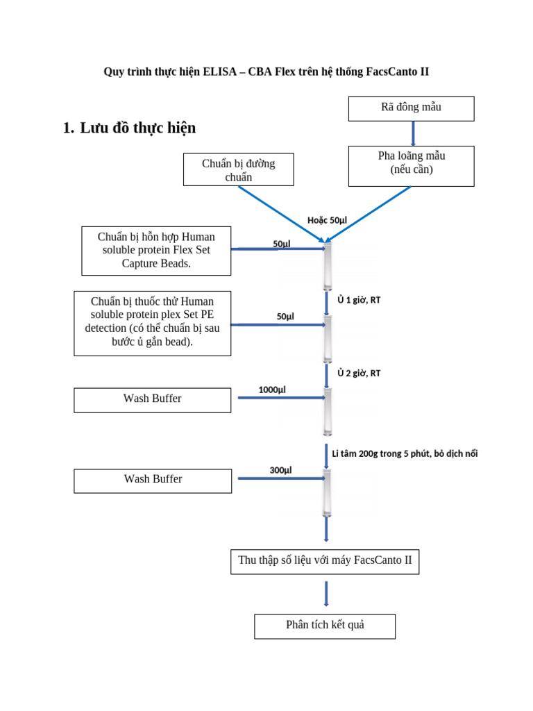 Qui Trình ELISA-CBA Flex Trên FACScanto System | PDF