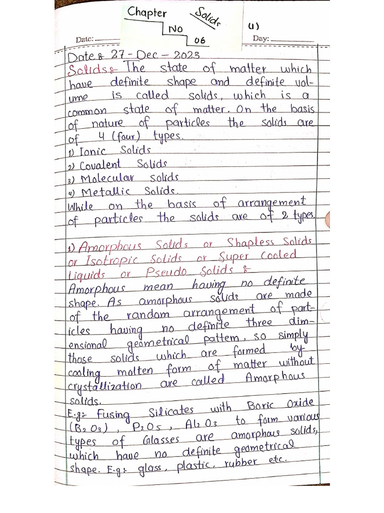 Chemistry 1st Year. Chapter 6 by Prof. Naseeb Rawan Sir | PDF