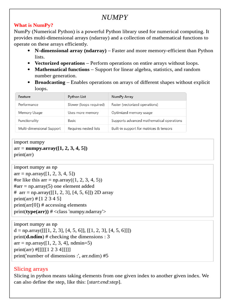 NUMPY | PDF | Computer Programming | Software Engineering