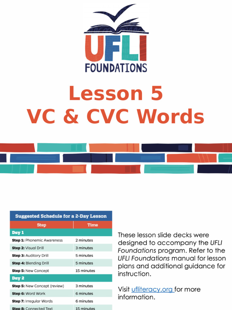 Lesson 5: VC & CVC Words | PDF