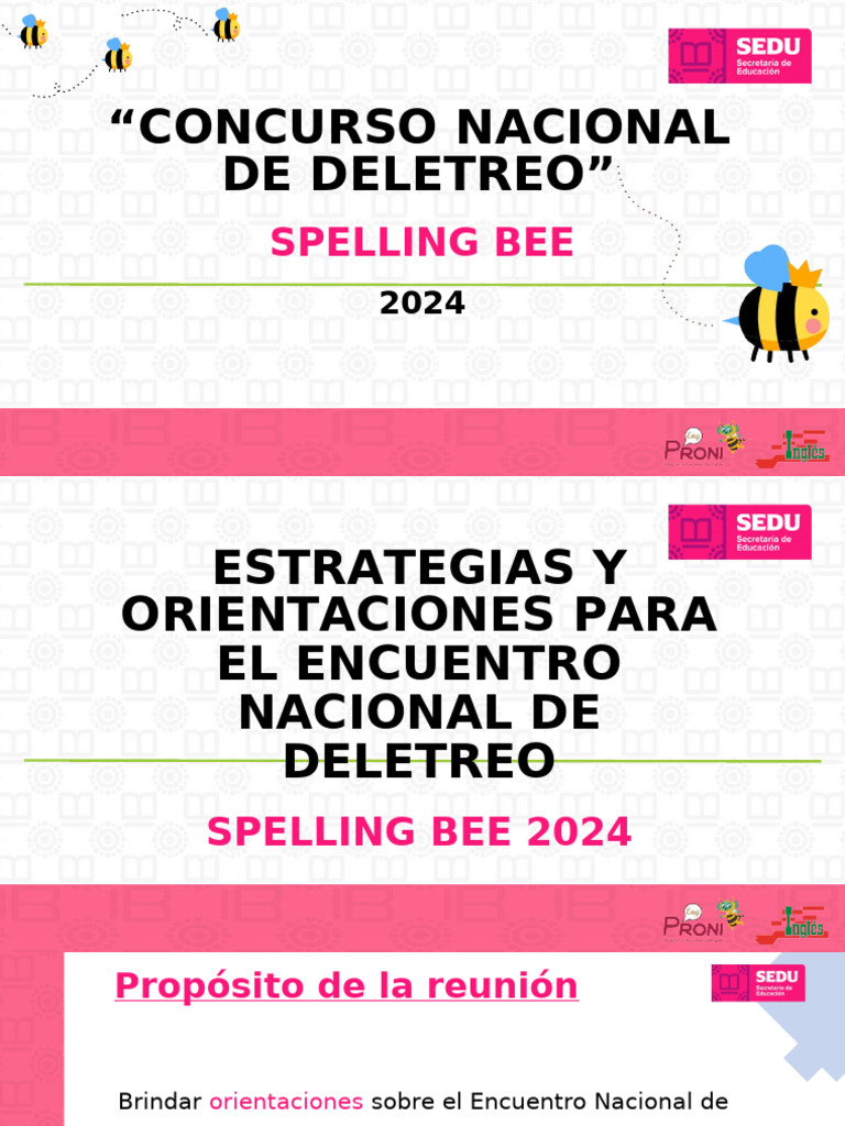 Encuentro Nacional de Deletreo Informacion Jefes de Sector y ...