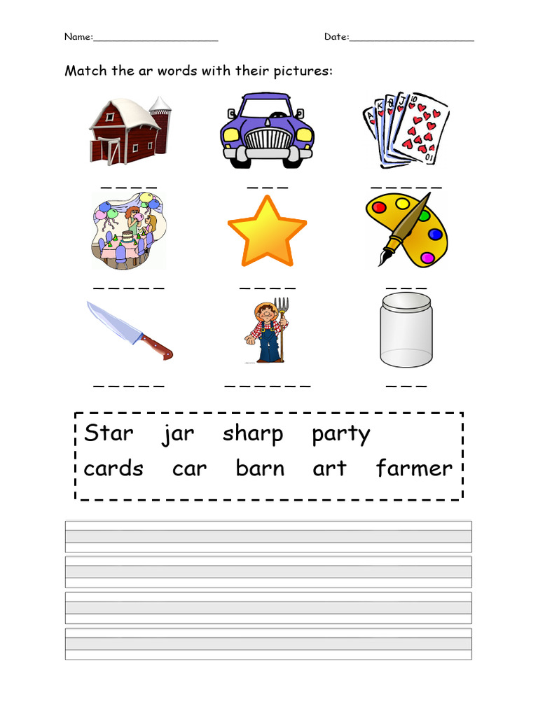 Phonics-Phase 3 ar worksheet.202424808 | PDF