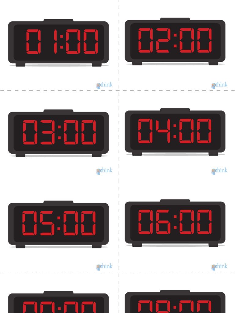 Telling Time Digital Clock | PDF