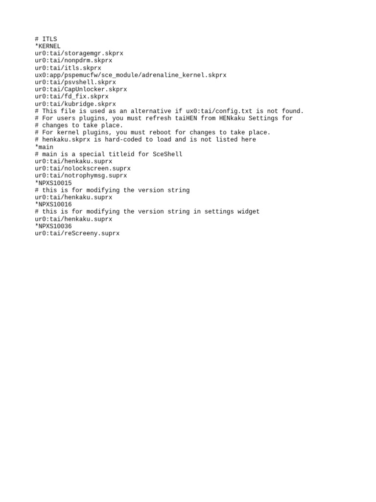 Kernel Plugin Configuration Guide | PDF
