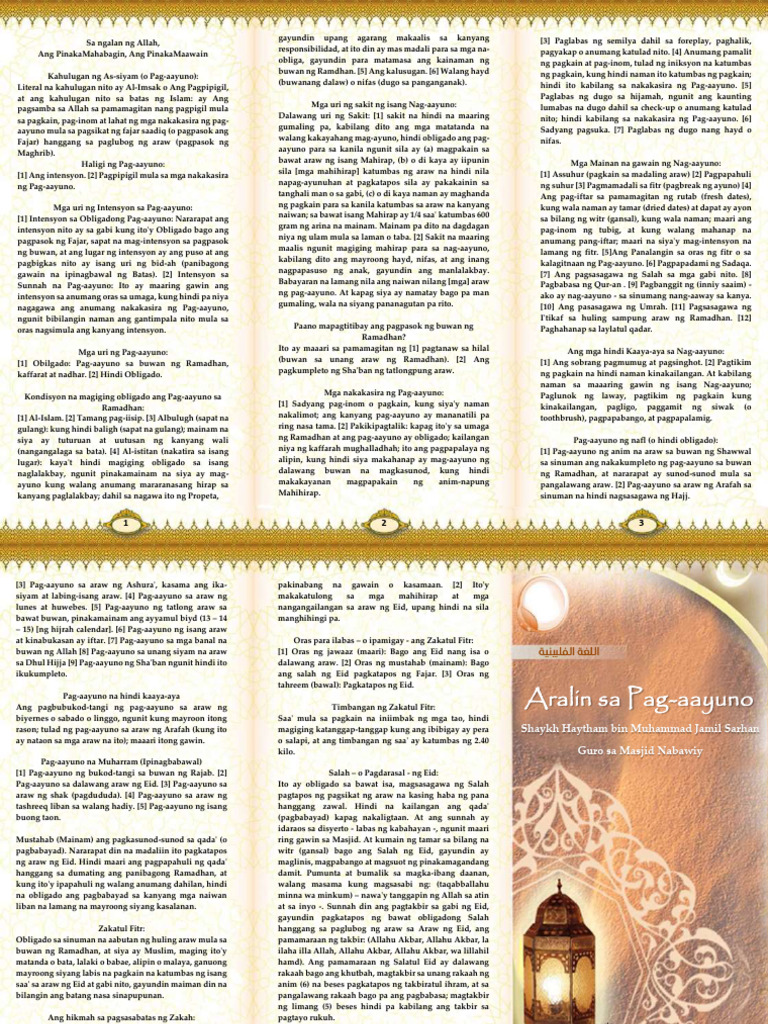 TL Ramadan at Ang Mga Probisyon | PDF