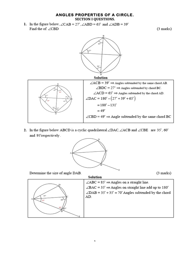 2.19 Angle Properties of A Circle MS | PDF | Euclidean Geometry ...