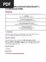 C1 Advanced Writing Letters and Emails | PDF | Communication | Human ...