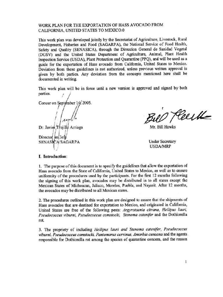 Exportaci N de Aguacate Hass de California de Estados Unidos A M Xico | PDF