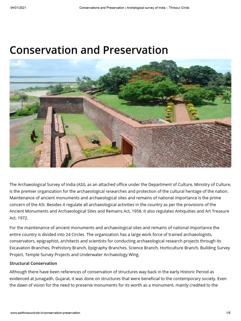 Conservations and Preservation - Monument | PDF | Archaeology ...