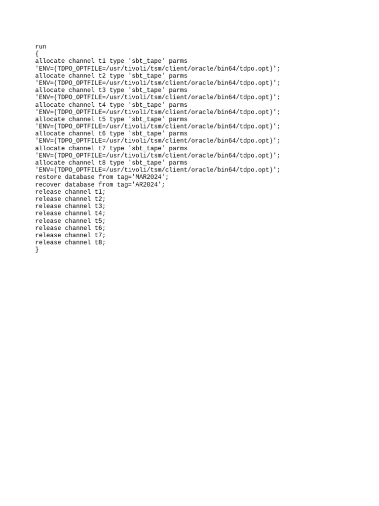 Restore Script | PDF