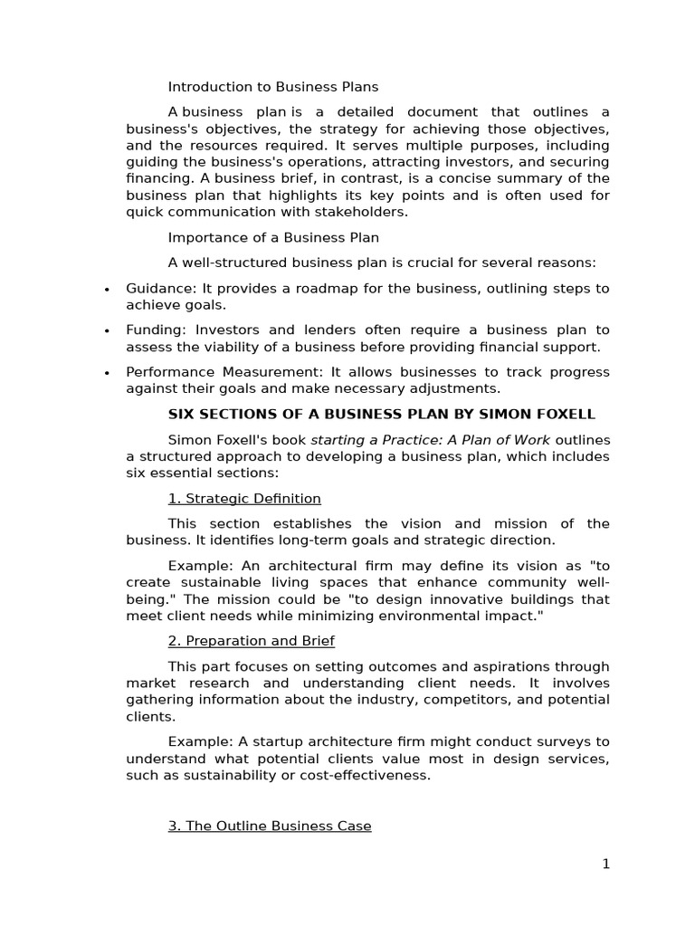 Introduction To Business Plans | PDF | Business Plan | Startup Company