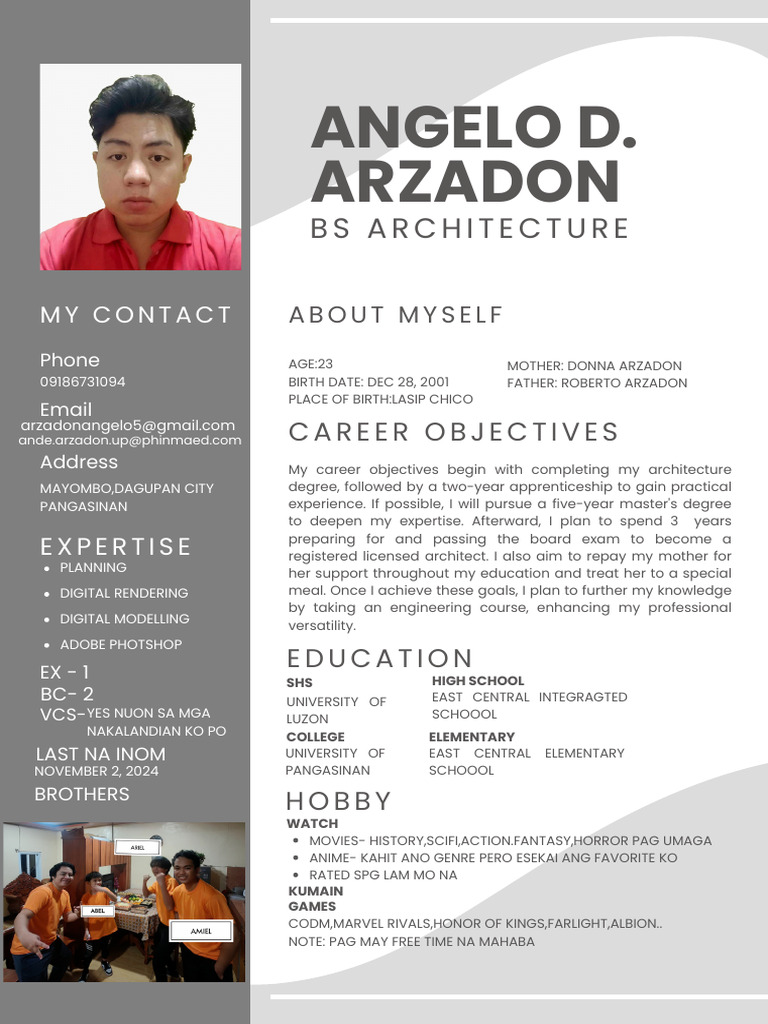 Grey White Modern Graphic Designer Resume | PDF