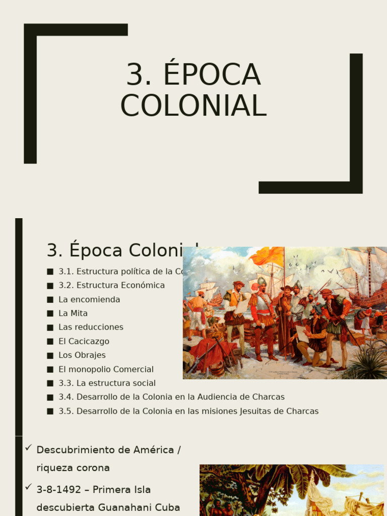 Estructura y Desarrollo de la Colonia | PDF | Nueva españa | Impuestos