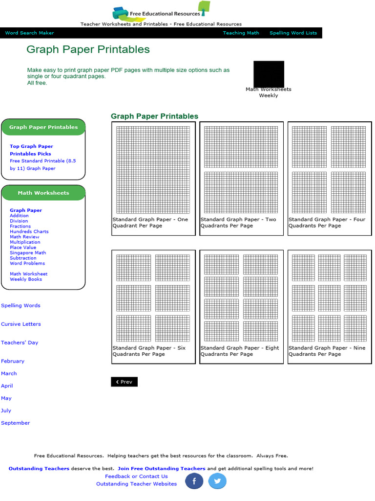 Free Printable Graph Paper | PDF