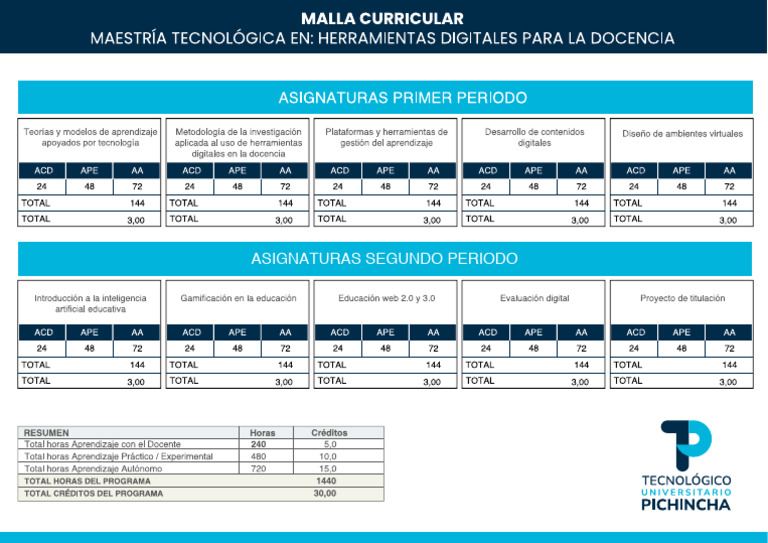 Malla Docencia Maestria | PDF