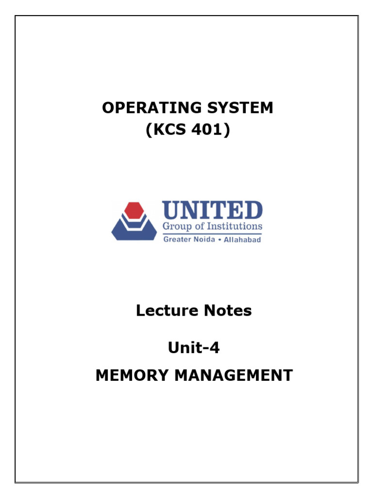 OPERATING SYSTEM UNIT-OS | PDF | Process (Computing) | Operating System