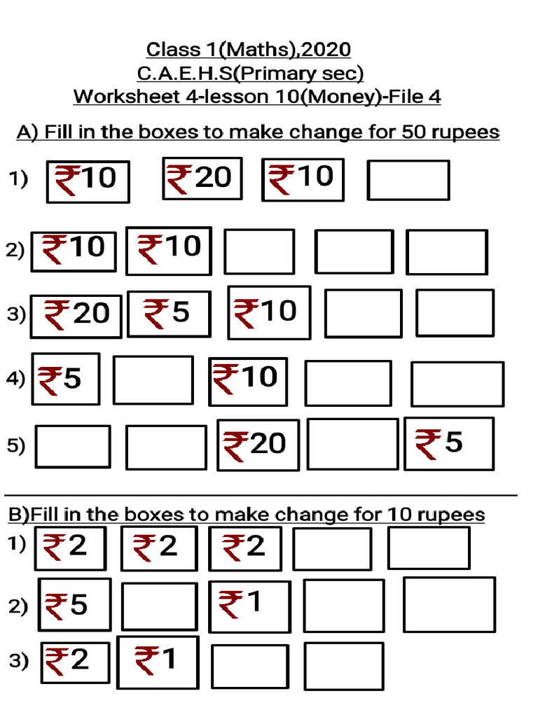 Math-Fil-Worksheets-on-money-and-Ch-8-Shapes2020-1 | PDF