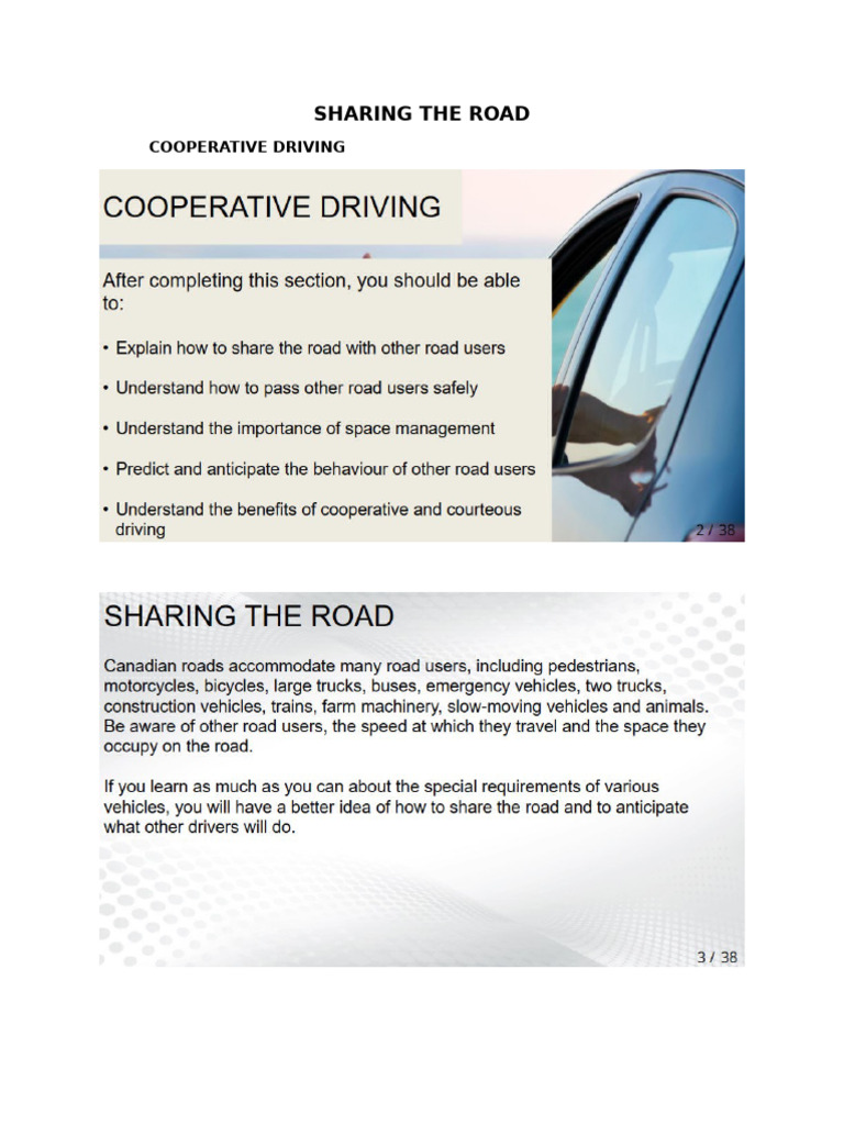 Cooperative Driving: Sharing the Road | PDF