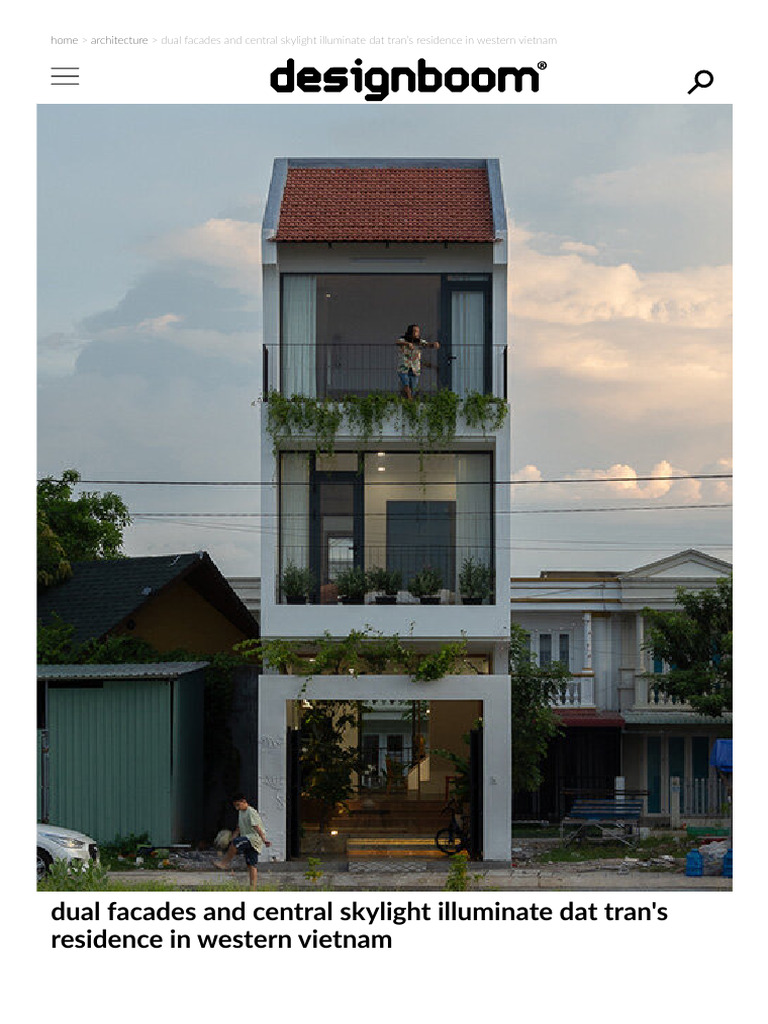 dual facades and central skylight illuminate dat tran's residence in western vietnam | PDF ...