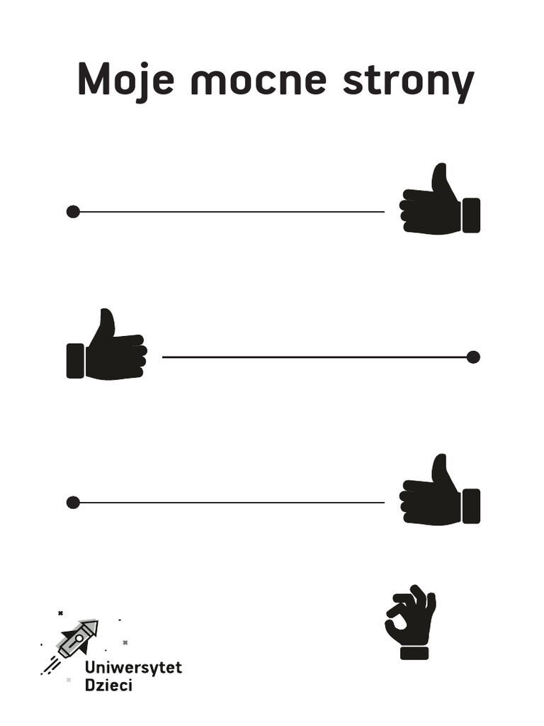 Jakie Sa Moje Mocne I Slabe Strony Karta Pracy | PDF