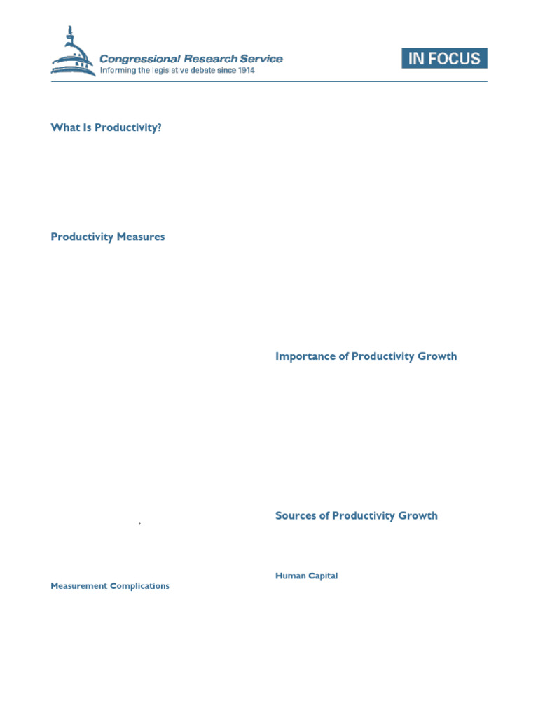 U.S. Economy: Understanding Productivity | PDF | Economic Growth | Labour Economics