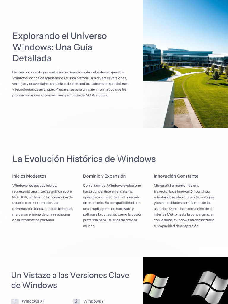 Evolución y Características de Windows | PDF | Microsoft Windows | Arranque