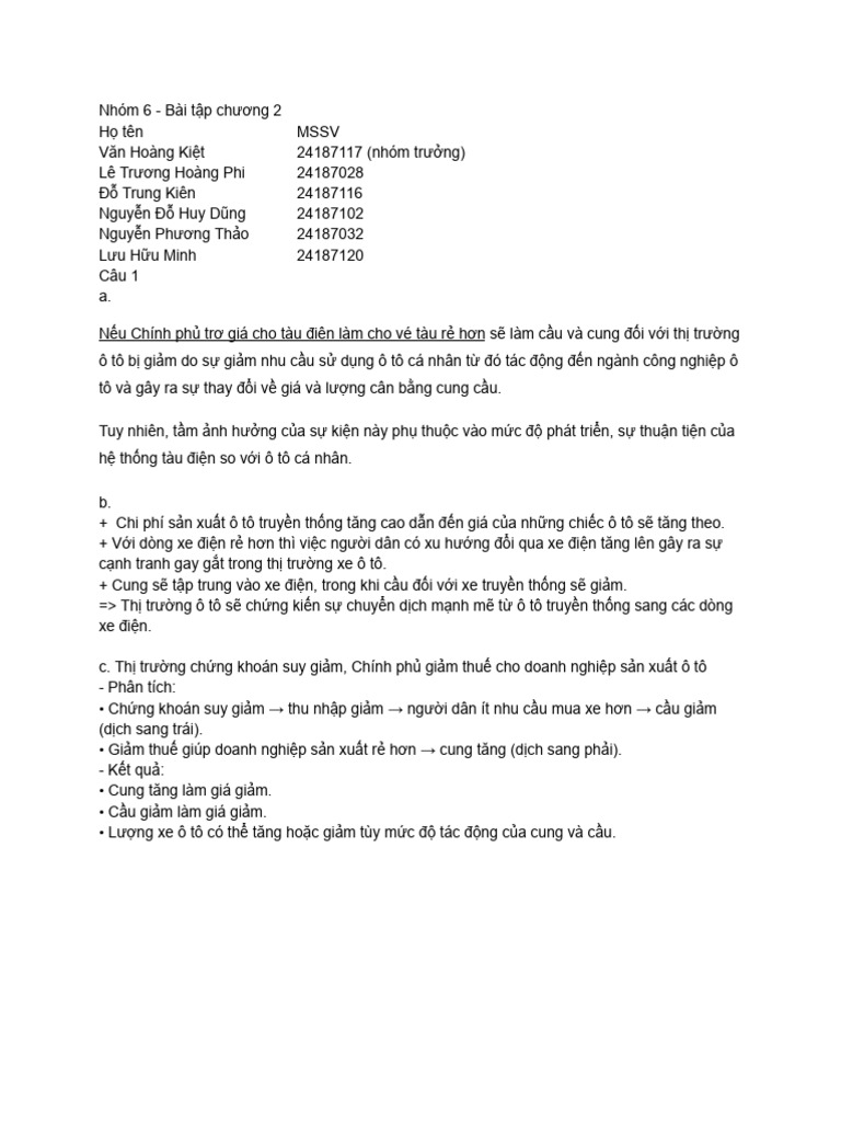 Baitapchuong2 Nhom6 | PDF