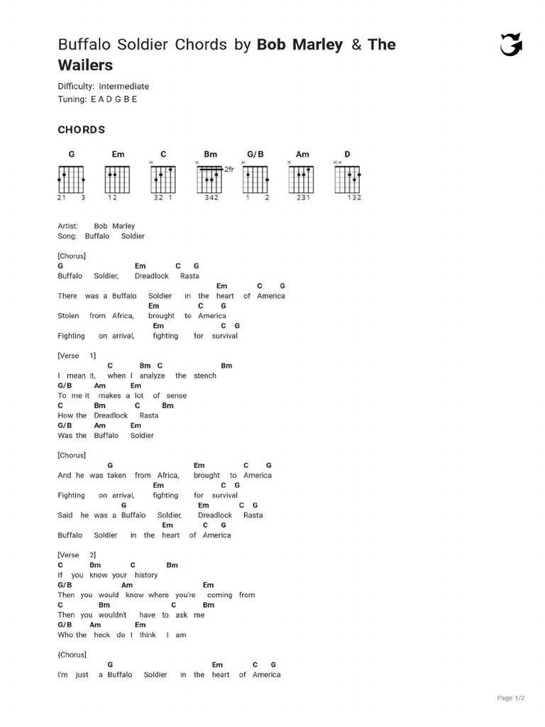 Buffalo Soldier Chords | PDF