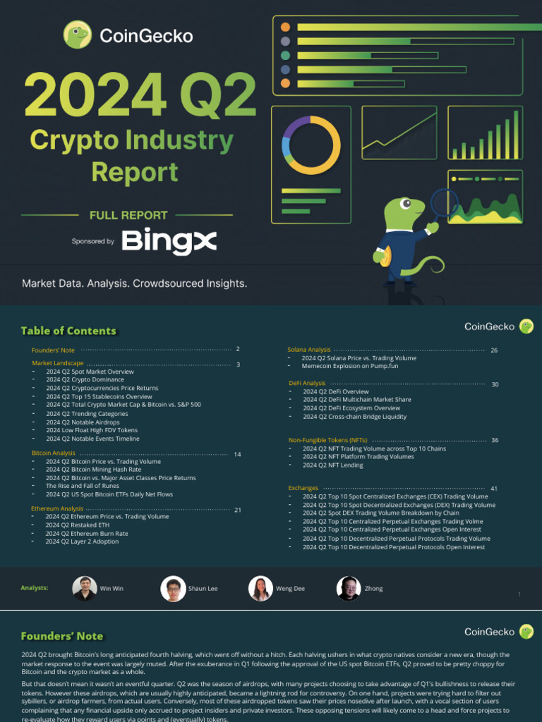 CoinGecko-2024-Q2-Report | PDF | Cryptocurrency | Financial Technology