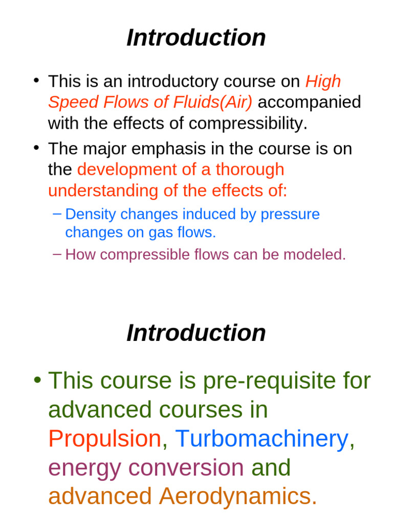High-Speed Fluid Dynamics Course Overview | PDF | Fluid Dynamics ...