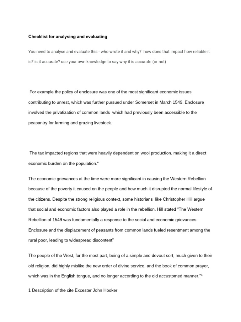 Analyzing the Western Rebellion Causes | PDF