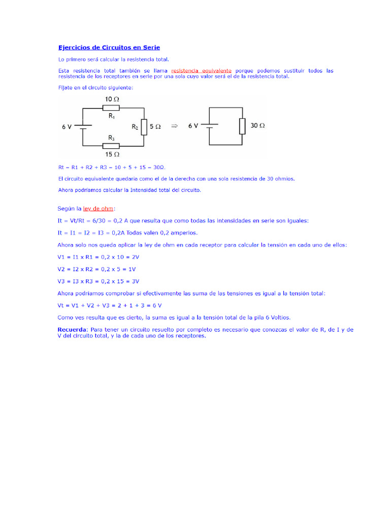 Resolver Circuitos Eléctricos Mixtos | PDF
